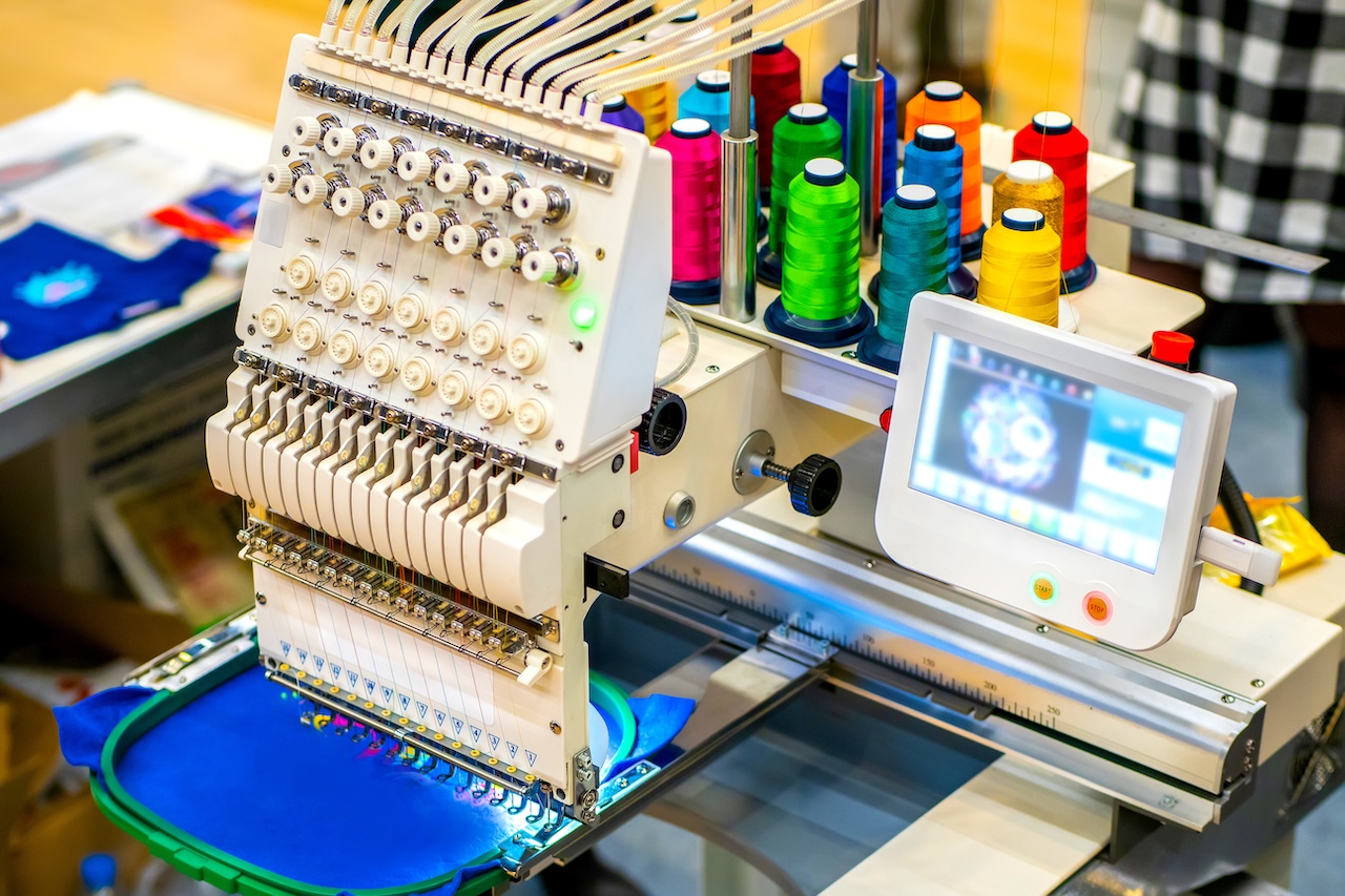Embroidery Machine. Embroidery machine with computer control ...